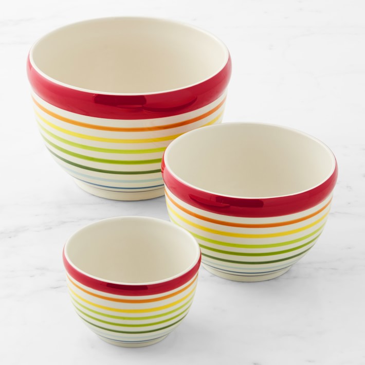 Mixing Bowls Multi Color Stripe, Set of 3 | Williams Sonoma