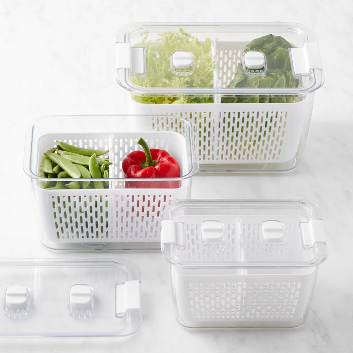 Hold Everything Fruit and Veggie Fridge Colander Storage Container ...