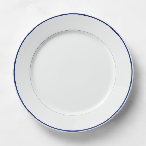Apilco Tradition Blue-Banded Porcelain Dinner Plates | Williams Sonoma