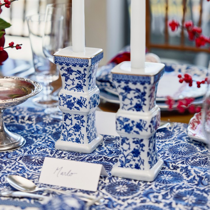 Marlo Thomas Blue Table Runner | Williams Sonoma