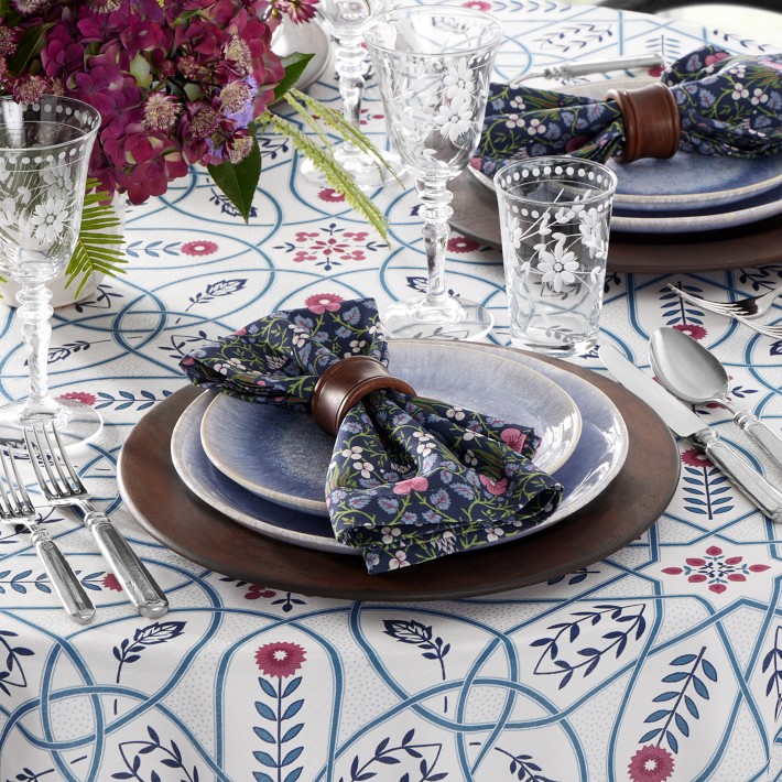 Williams Sonoma x Morris & Co. Brophy Trellis Round Tablecloth ... Williams Sonoma x Morris & Co. Brophy Trellis Round Tablecloth ...