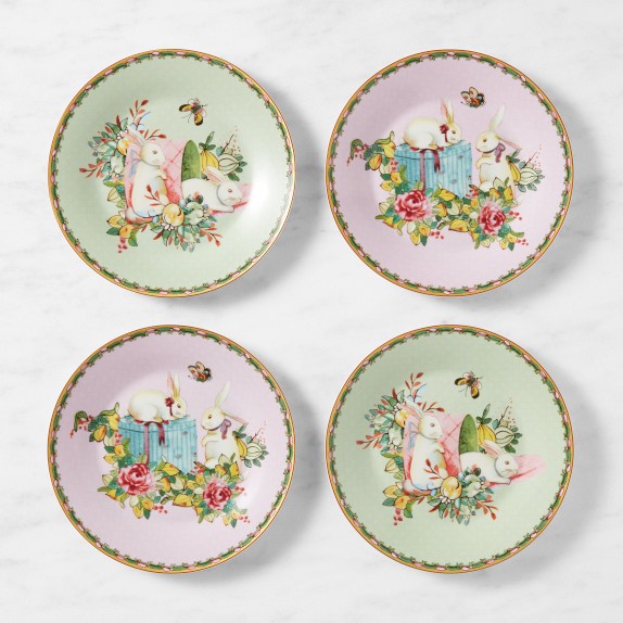 Famille Rose Bunny Salad Plates, Set of 4 | Williams Sonoma