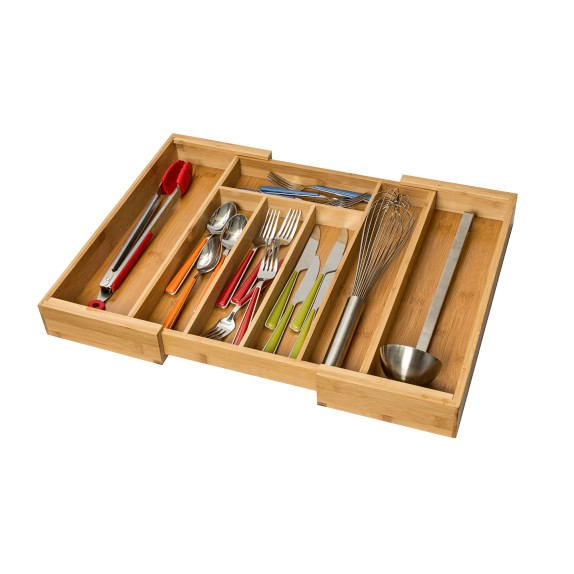 Bamboo Expandable Silverware Tray | Williams Sonoma