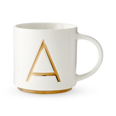 Gold Monogram Coffee Mug | Williams Sonoma