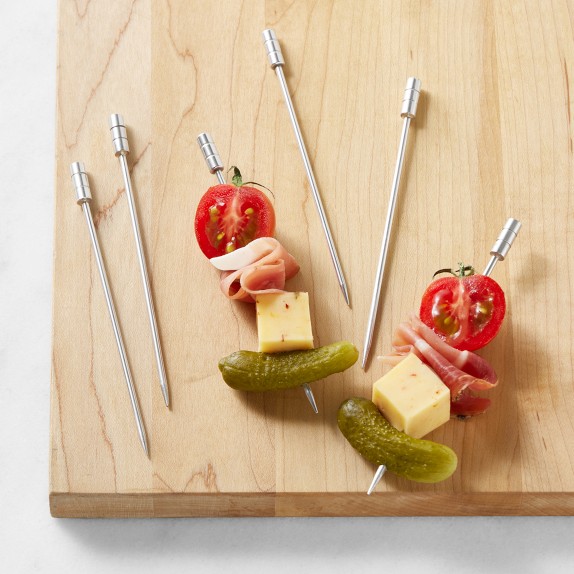 Short Stainless-Steel Cocktail Picks, Set of 6 | Williams Sonoma