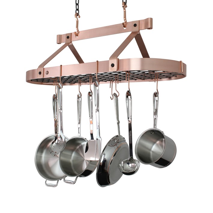 Enclume Copper Oval Pot Rack | Williams Sonoma