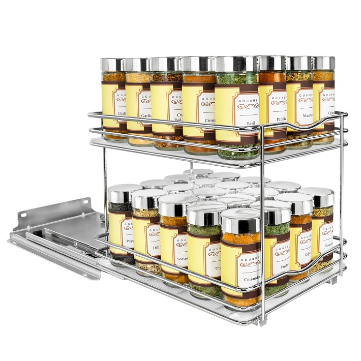 Lynk Roll-Out Spice Rack, Double 8 Wide | Williams Sonoma