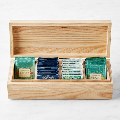 Hold Everything Stackable Tea Box, Ashwood | Williams Sonoma