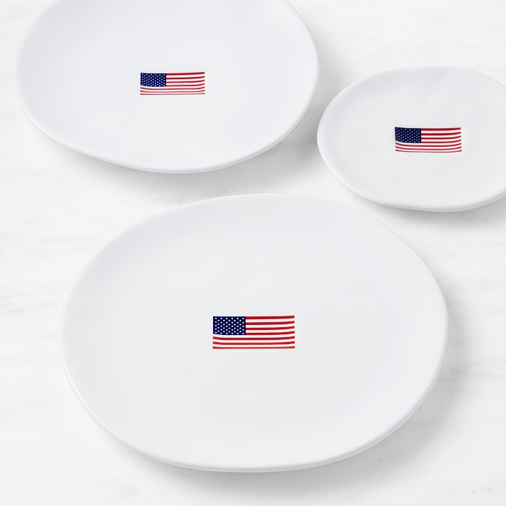 American Flag 12-Piece Dinnerware Set | Williams Sonoma