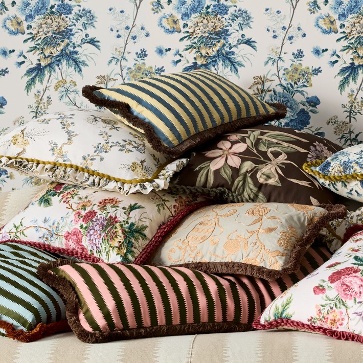 Sanderson x Giles Deacon Trelliage Pillow Cover | Williams Sonoma