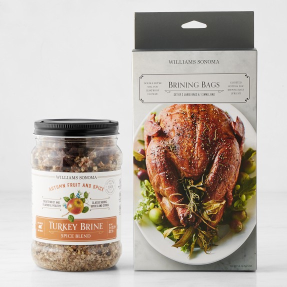 Williams Sonoma Autumn Fruit & Spice Turkey Brine with Brining Bags ...