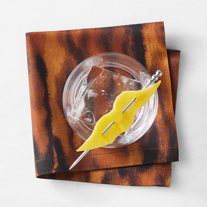 Marlo Thomas Tortoise Shell Cocktails Napkins, Set of 4 | Williams Sonoma