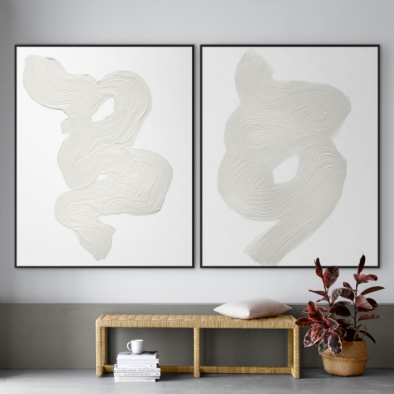 Neutral Swirl | Large Wall Art | Williams Sonoma