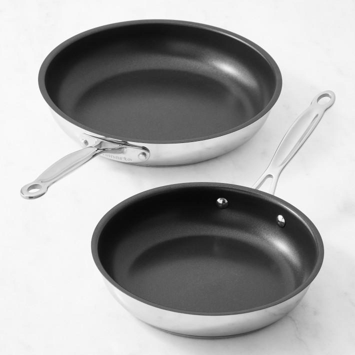 Cuisinart Chef’s Classic Stainless-Steel Nonstick Fry Pan Set, 8" & 10 ...