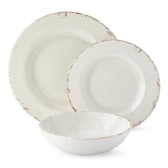 Rustic® Outdoor Melamine 12-Piece Dinnerware Set | Williams Sonoma