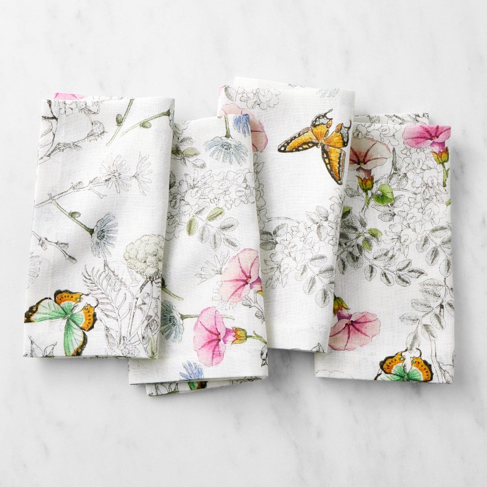 Farfalla Butterfly Napkins, Set of 4 | Williams Sonoma