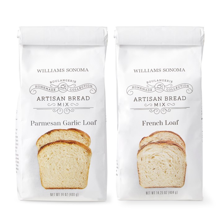Williams Sonoma Artisan French Bread & Parmesan Garlic Bread Mix Set ...