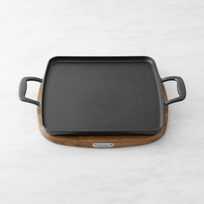 All-Clad Enameled Cast Iron Griddle with Trivet, 11" | Williams Sonoma