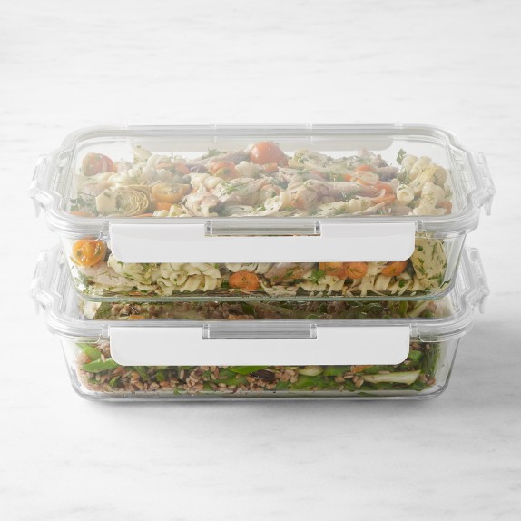 Hold Everything Rectangular Glass Food Storage Containers, 4-Piece Set ...