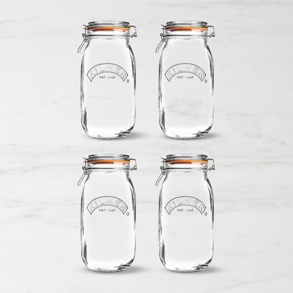 Kilner Round Clip Top Jar, 51 oz, Set of 4 | Williams Sonoma