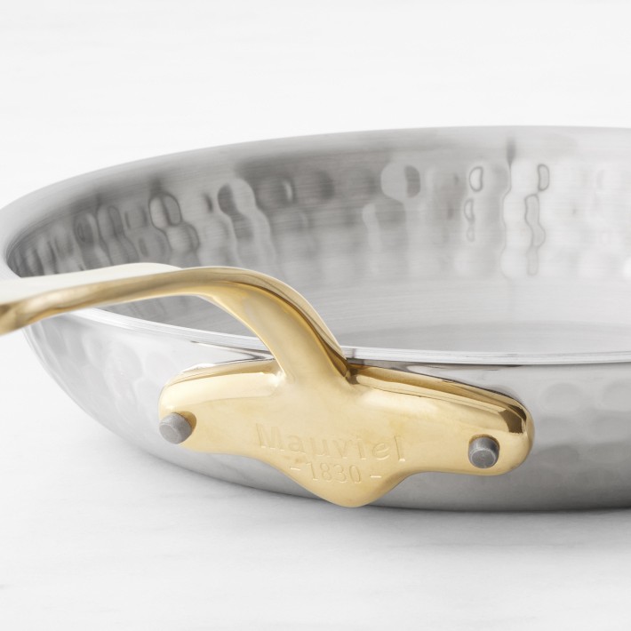 Mauviel M'Elite B Hammered Stainless-Steel Fry Pan | Williams Sonoma