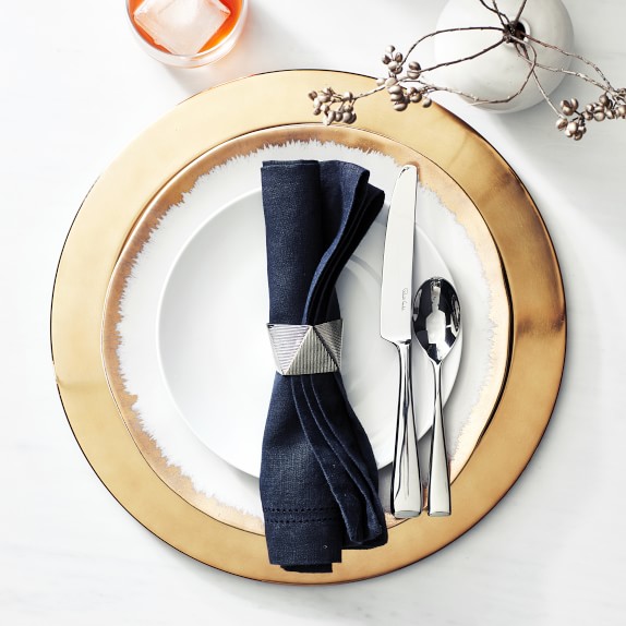 Brushed Gold Dinner Plate Set - Set of 4 | Williams Sonoma