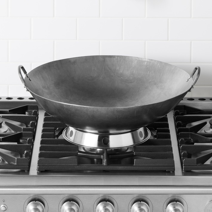 Williams Sonoma Traditional Carbon Steel Double Handled Wok, 20 ...