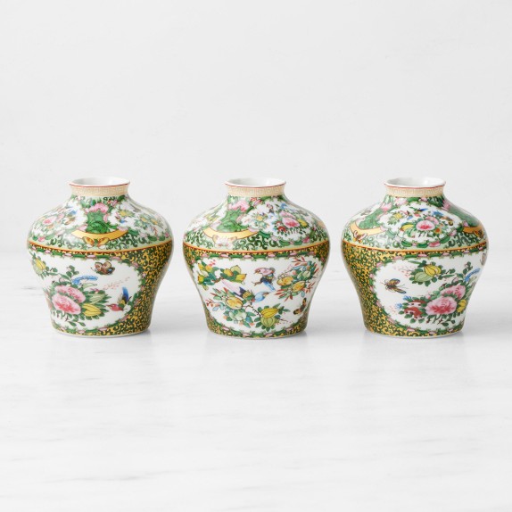 Famille Rose Bud Vases, Set of 3 | Williams Sonoma