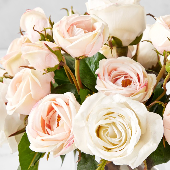 Faux English Rose Floral Arrangement | Williams Sonoma