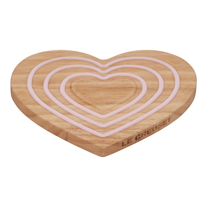 Le Creuset Heart Shaped Magnetic Wooden Trivet | Williams Sonoma