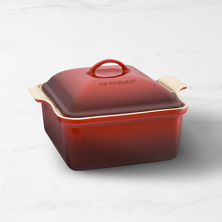 Le Creuset Stoneware Heritage Covered Square Baker, 4-Qt. | Williams Sonoma