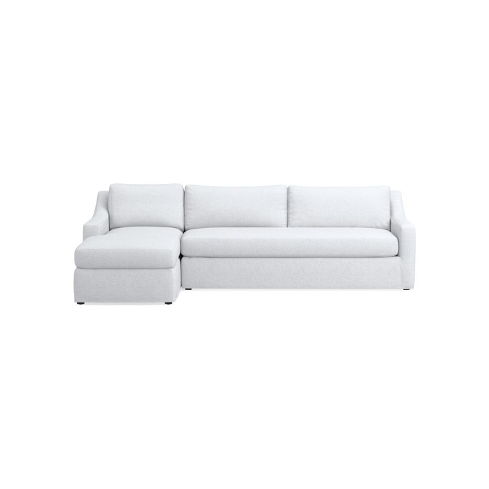Ghent Slope Arm Slipcovered 2-Piece L-Shape Sofa with Chaise | Williams ...