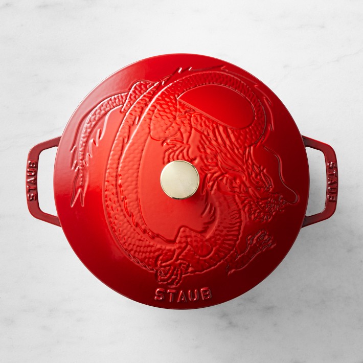 Staub Enameled Cast Iron Essential French Oven with Dragon Lid, 3 3/4 ...