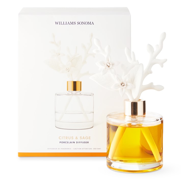 Home Fragrance Porcelain Diffuser, Citrus & Sage | Williams Sonoma