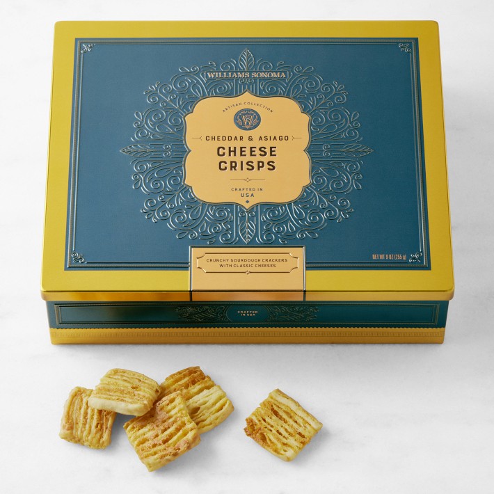 Williams Sonoma Signature Tin, Cheddar & Asiago Cheese Crisps ...