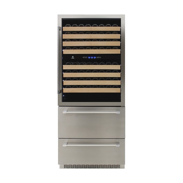 Vinotemp Triple Zone 30" Wine Cooler & Drawer Refrigerator | Williams ...
