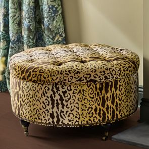 Soho Tufted Round Storage Ottoman | Williams Sonoma