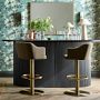 Harding Upholstered Pedestal Counter & Bar Stool | Williams Sonoma