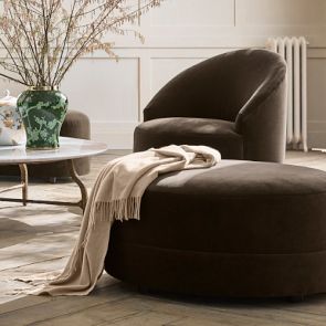 Capri Round Coffee Table Ottoman | Williams Sonoma