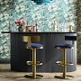 Larkin Upholstered Pedestal Counter & Bar Stool | Williams Sonoma