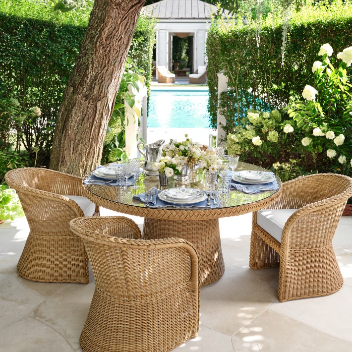 AERIN East Hampton Dining Table & Dining Chairs | Williams Sonoma