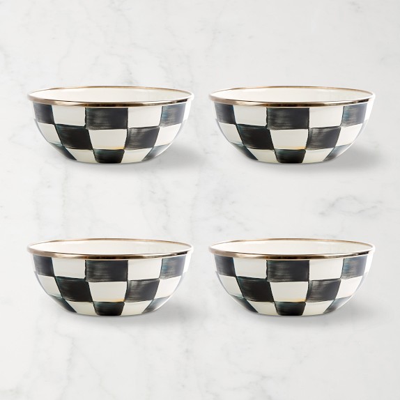 MacKenzie-Childs Courtly Check Everyday Bowls, Set of 4 | Williams Sonoma