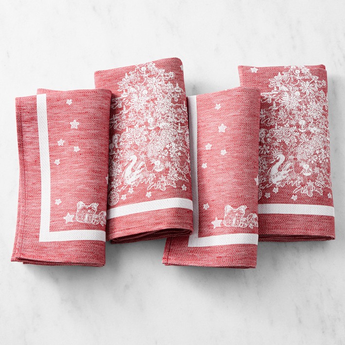 Twas the Night Jacquard Cloth Napkins - Set of 4 | Williams Sonoma
