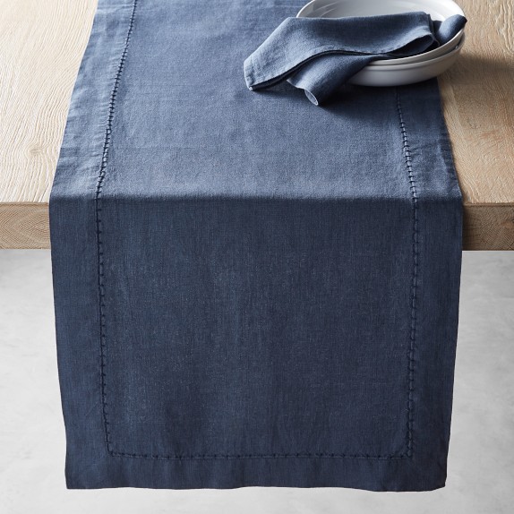 Italian Washed Linen Table Runner | Williams Sonoma