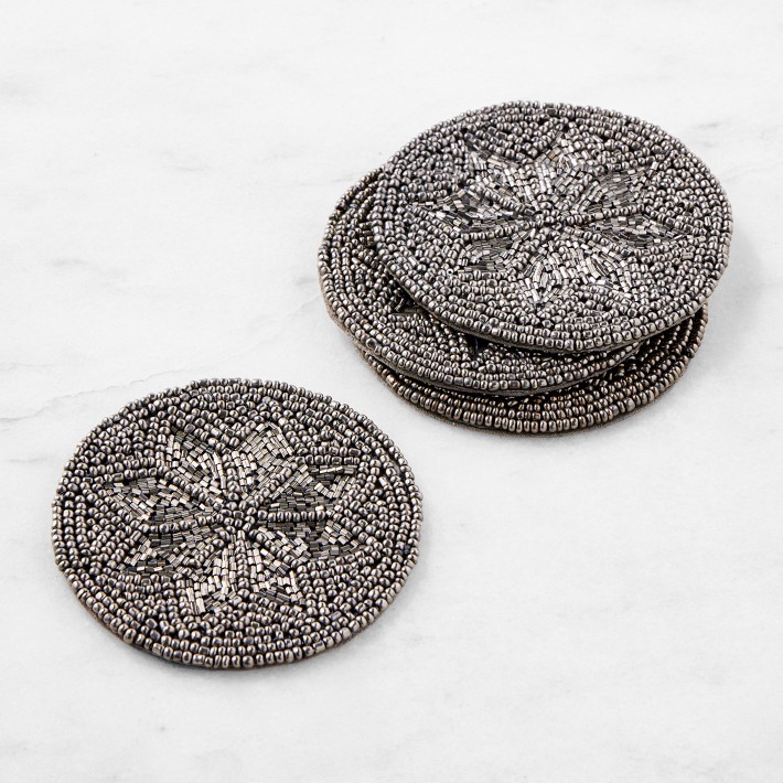 Beaded Star Coasters, Set of 4 | Williams Sonoma