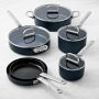 Joseph Joseph Ceramic Nonstick Space-Saving 10-Piece Cookware Set with ...