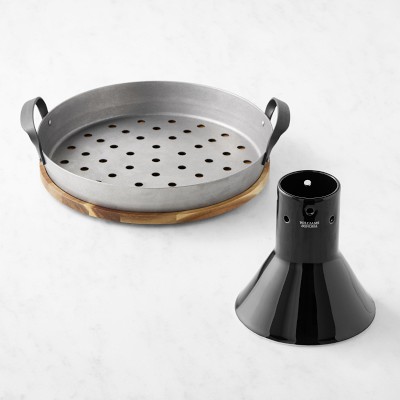 Williams Sonoma Outdoor Round Skillet with Trivet & Chicken Chimney ...