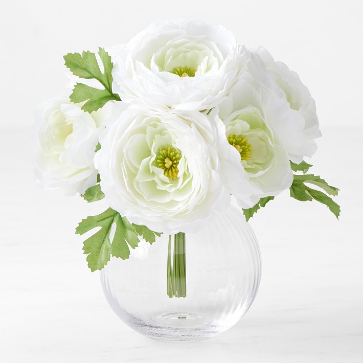 Faux Ranunculus Floral Bundle | Williams Sonoma