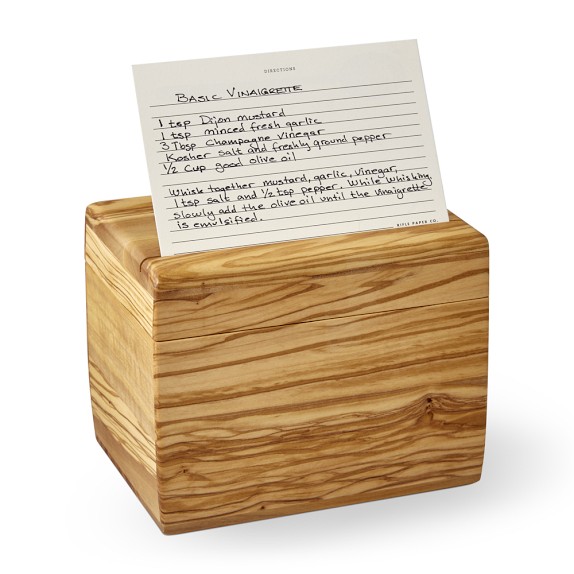 Olivewood Recipe Box | Recipe Organizer | Williams Sonoma