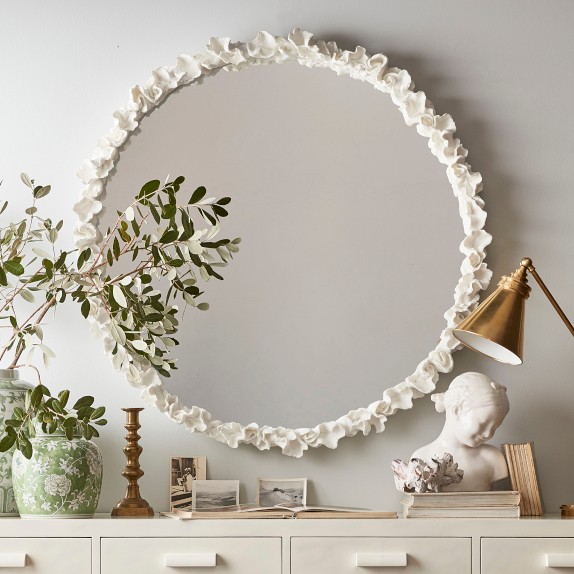 AERIN Coral Round Mirror | Williams Sonoma